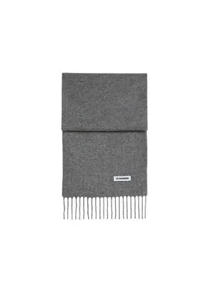 JIL SANDER Small Wool Scarf - Grey
