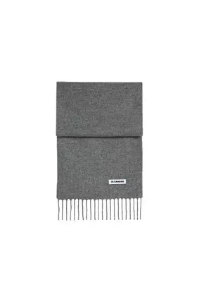 JIL SANDER Small Wool Scarf - Grey