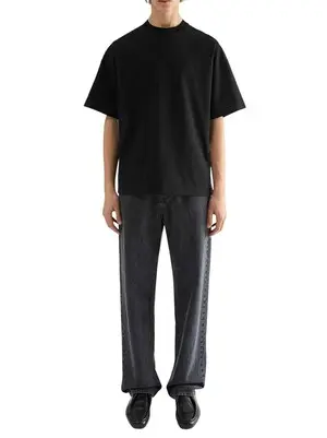 JIL SANDER Crew-neck Cotton T-shirt - Black