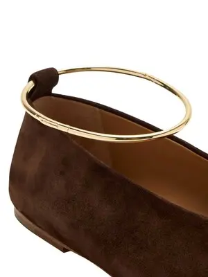 JIL SANDER Ring Ballet Flats - Brown