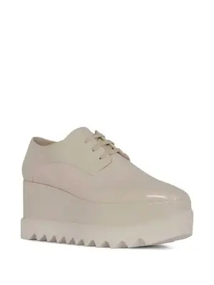 Stella McCartney Oxford Elyse Wedge Shoes - White