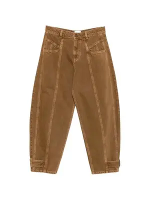 MARANT Leja Tapered Jeans With Exposed Stitching - Brown