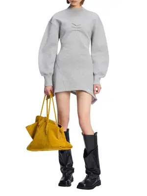 Attico Gray Heather Mini Dress