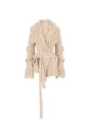 Attico Beige Cardigan - Brown