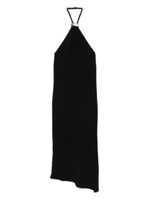 Attico Halterneck Midi Dress - Black