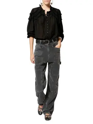 MARANT ETOILE Christa Gathered Cotton Blouse