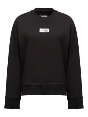 MAISON MARGIELA Sweatshirt With Numbers Appliqu - Black