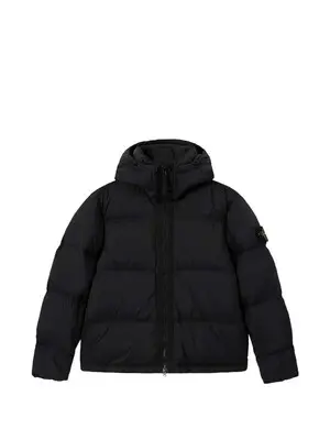 Stone Island Padded Jacket With Hood And Compass Patch