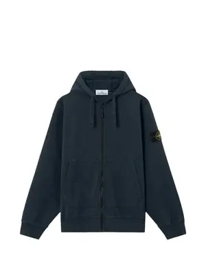 Stone Island Cotton Zip-up Hoodie - Blue