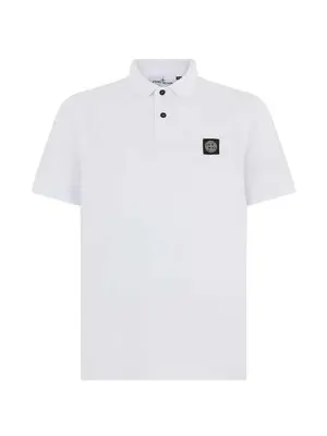 Stone Island Logo-patch Polo Shirt - White