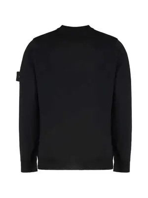 Stone Island Virgin Wool Sweater With Logo Patch
