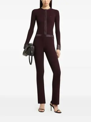 COURREGES Ribbed Cardigan With Vinyl Trim