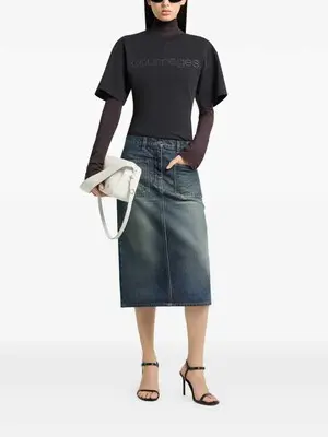 COURREGES Printed Logo T-shirt