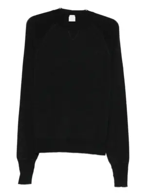 Eleventy Raglan Sleeve Crew Neck Sweater - Grey
