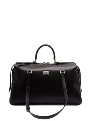 Dolce & Gabbana Leather Travel Bag - Black
