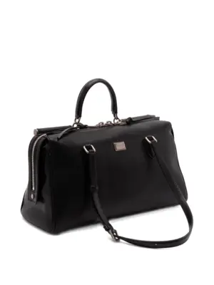 Dolce & Gabbana Leather Travel Bag - Black