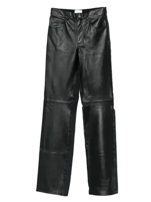 HAIKURE Leather-panelled Trousers - Black