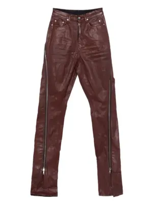 Rick Owens Bolan Banana Jeans With Side Zip - Brown