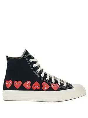 Play Comme Des Garcon High Sneakers - Black