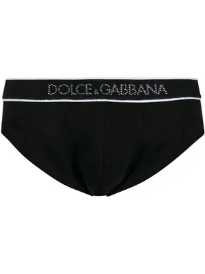 Dolce & Gabbana Briefs With Logo - Black