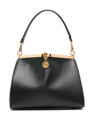 Etro Medium Leather Sailing Tote Bag - Black