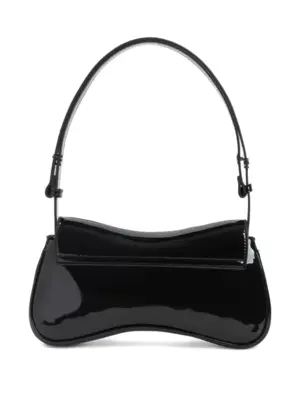 DIESEL® Play Shoulder Bag With Logo Plaque - Black