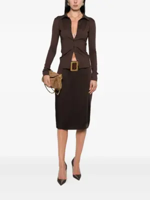TOM FORD Silk Pencil Skirt