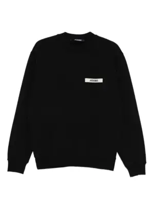 Jacquemus Le Sweatshirt Grosgrain Sweatshirt - Black