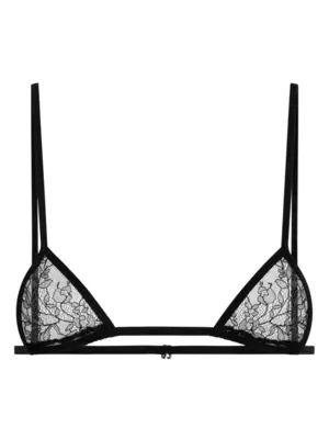 Dolce & Gabbana Lace Triangle Bra - Black