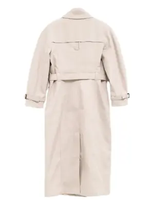Jacquemus Double-breasted Trench Coat With Belt - White