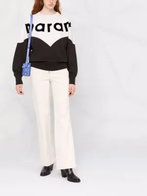 MARANT ETOILE Two-tone Crewneck Sweatshirt