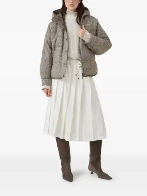 Brunello Cucinelli Chevron-pattern Down Jacket