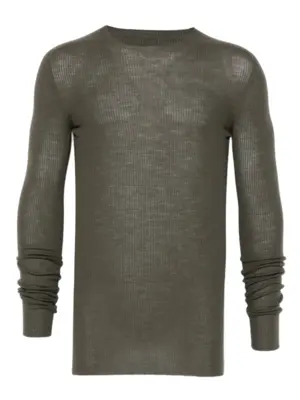 Rick Owens Ribbed Wool Sweater - Green