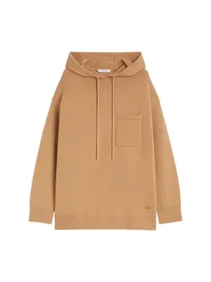 Max Mara Wool And Cashmere Hoodie - Brown