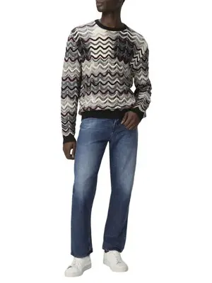 Missoni Crew-neck Sweater With Geometric Zigzag Pattern