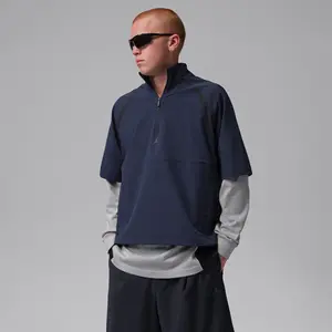 JORDAN Dri-fit Golf Half Zip Wind Shirt - Blue