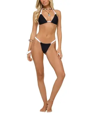 EDIKTED Romana Contrast Bikini Bottom