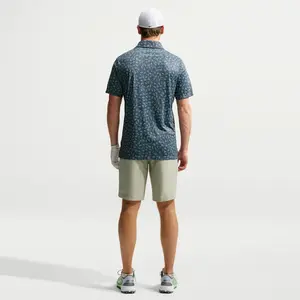Nike Par Dri-fit Grass Print Golf Polo