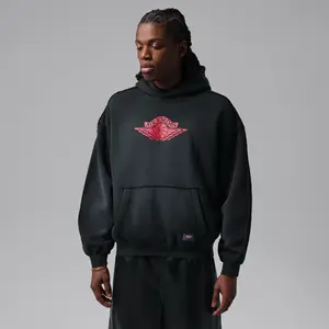 JORDAN Flight Wings Fleece Pullover Hoodie - Black