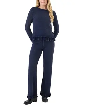 Goldie LeWinter Denim Wash Ruffle Sweatshirt