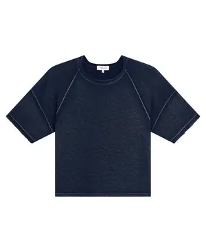 Goldie LeWinter Denim Wash Raglan Top