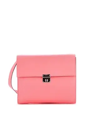 Hermès 16 Clic Wallet On Strap Chevre Mysore - Pink