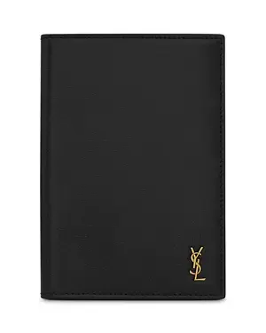 Saint Laurent Tiny Cassandre Passport Holder - Black