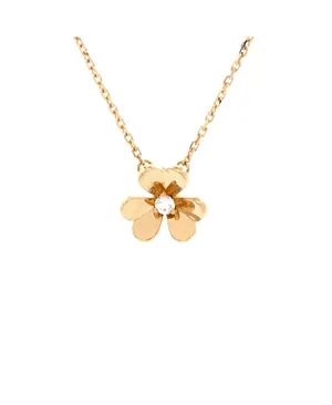 VAN CLEEF & ARPELS Mini Frivole Pendant Necklace 18k And Diamond, 15.75 - Gold