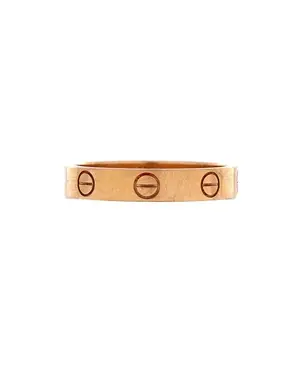 CARTIER Love Wedding Band Ring 18k Rose Gold - Pink