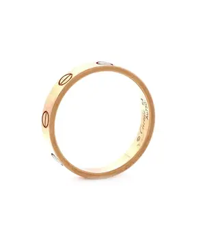 CARTIER Love Wedding Band Ring 18k Rose Gold