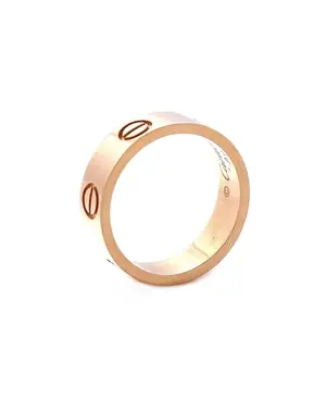 CARTIER Love Band Ring 18k Rose Gold