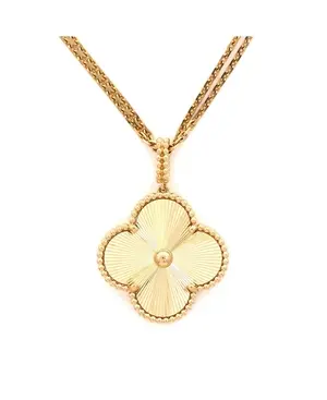 VAN CLEEF & ARPELS Magic Alhambra Long Necklace Guilloche 18k 35