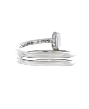 CARTIER Small Juste Un Clou Double Ring 18k Gold And Diamonds
