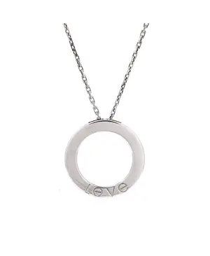 CARTIER 6 Diamonds Love Pendant Necklace 18k Gold And Diamonds, 16.5 - White